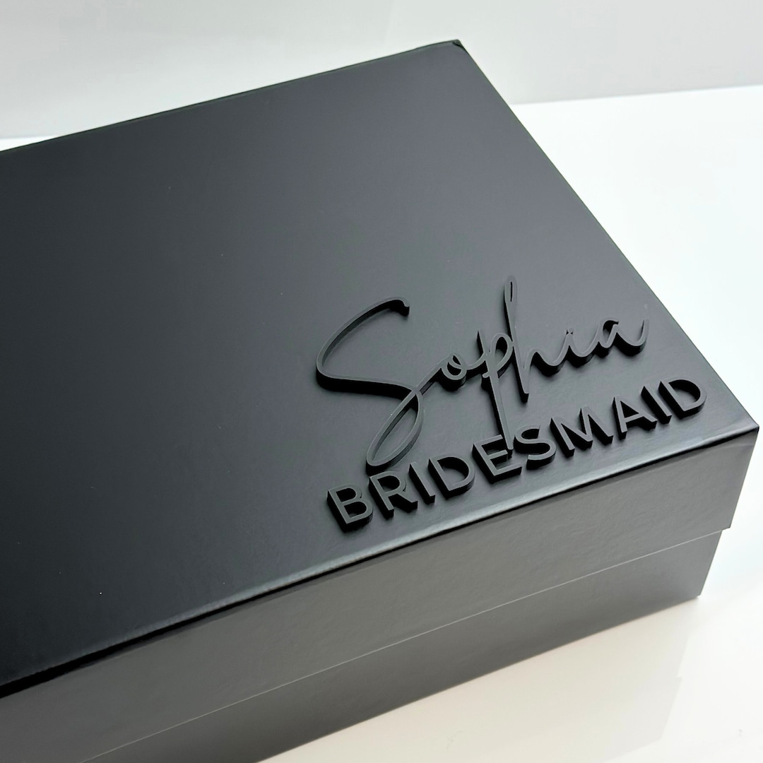Luxe Personalized Magnetic Gift Box | Keepsake Wedding Party Box ...