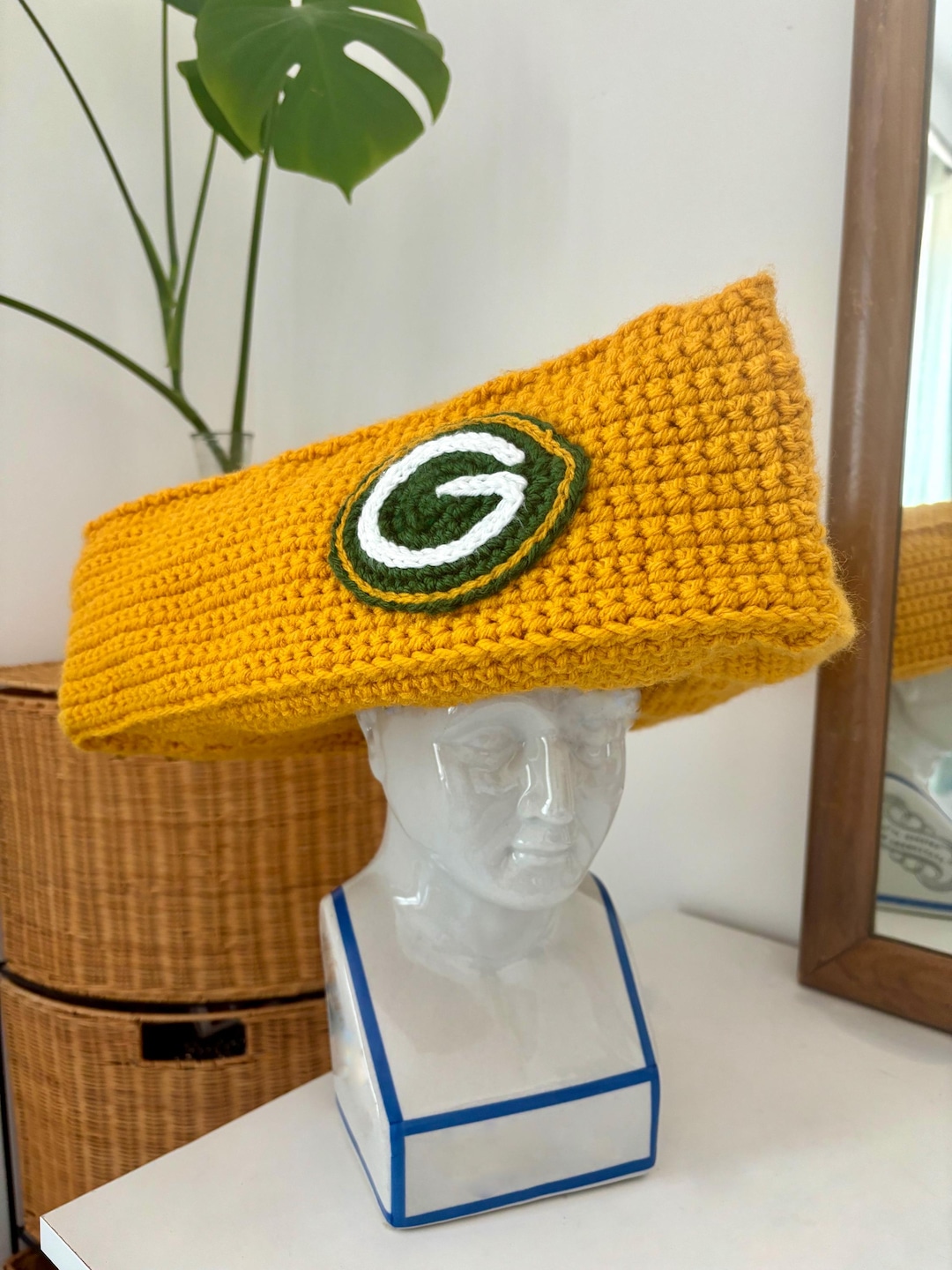 Packers Crochet Cheesehead - Etsy