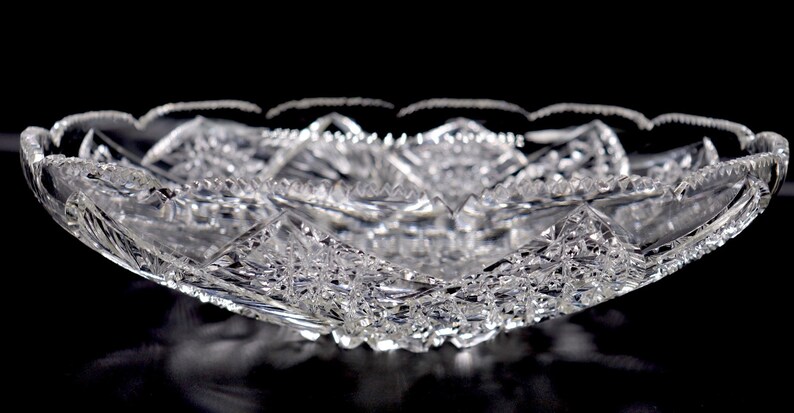 RARE Vintage Turkish Cut Glass Centerpiece - Etsy