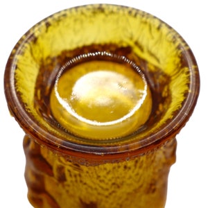 U.S Glass Co. EAPG monkey on a Tree Stump Amber Glass Toothpick Holder ...
