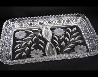 Cut Glass Tray - Etsy
