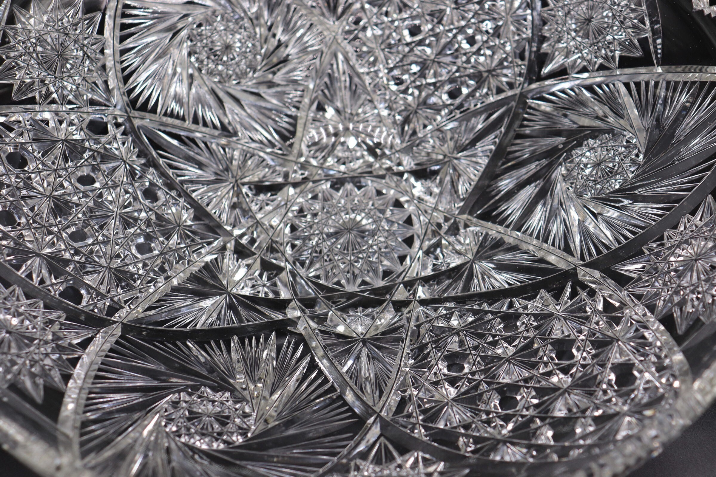 RARE Vintage Turkish Cut Glass Centerpiece - Etsy