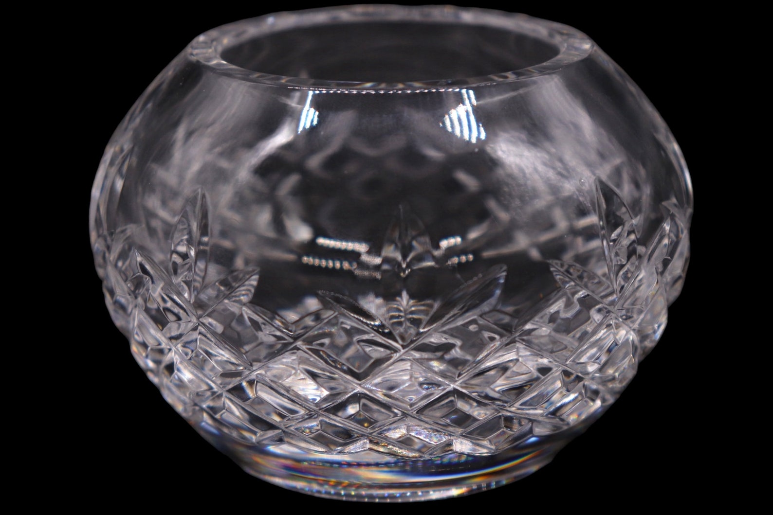 Vintage Lead Crystal Clear Mini Rose Bowl - Etsy