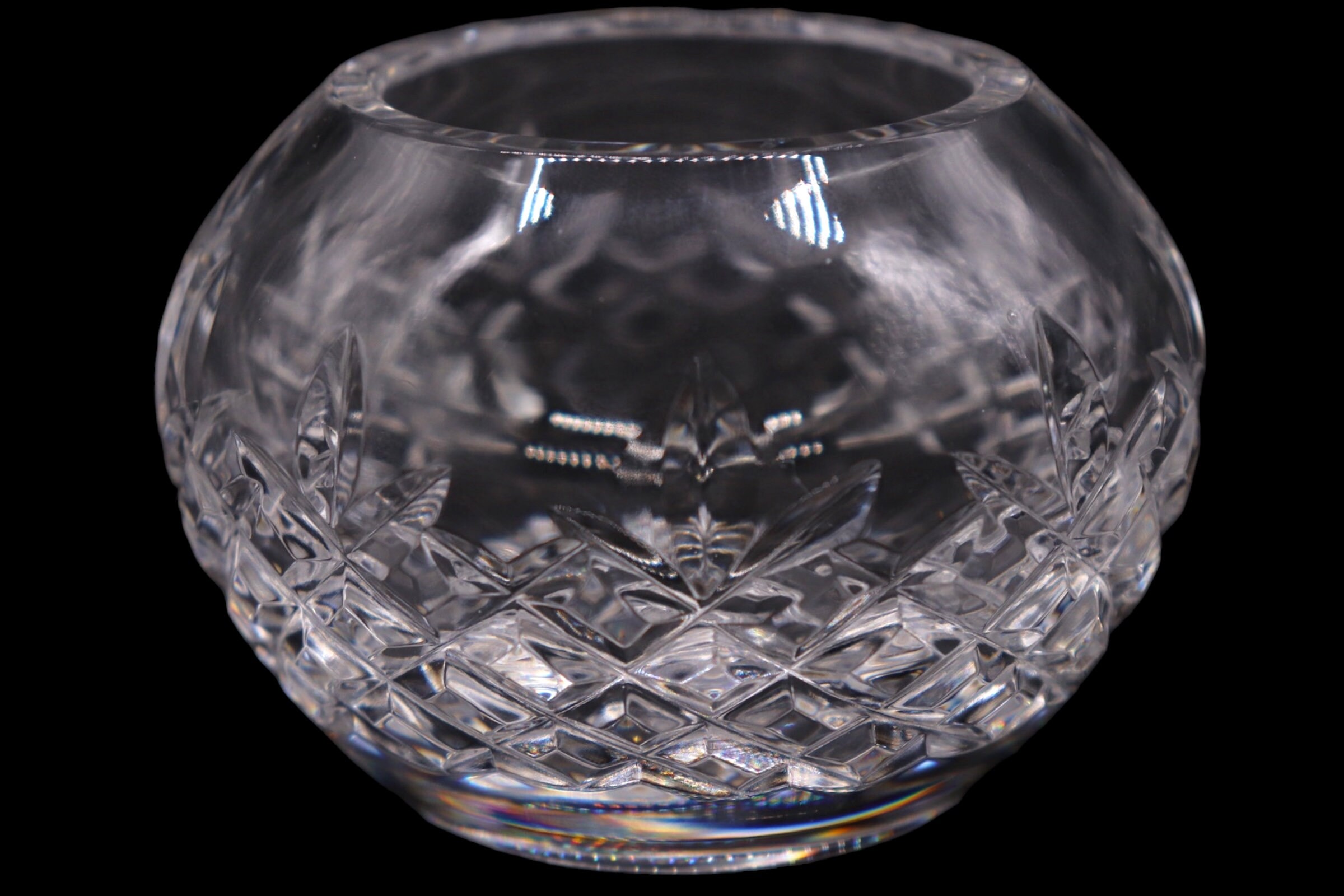 Vintage Lead Crystal Clear Mini Rose Bowl - Etsy
