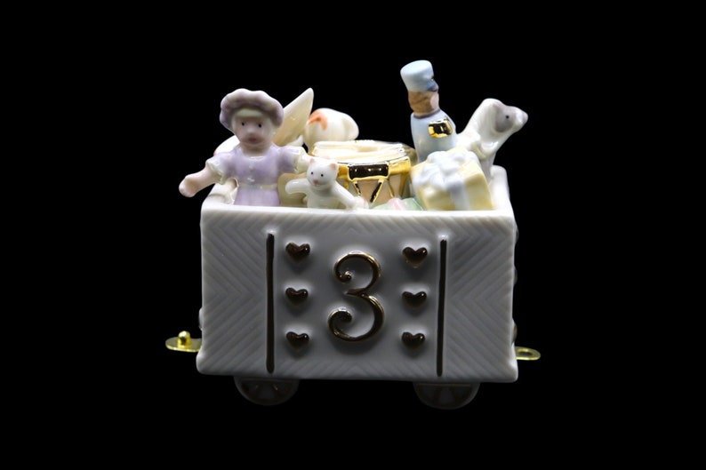 Lenox Porcelain terrific Three Birthday Car Figurine With - Etsy