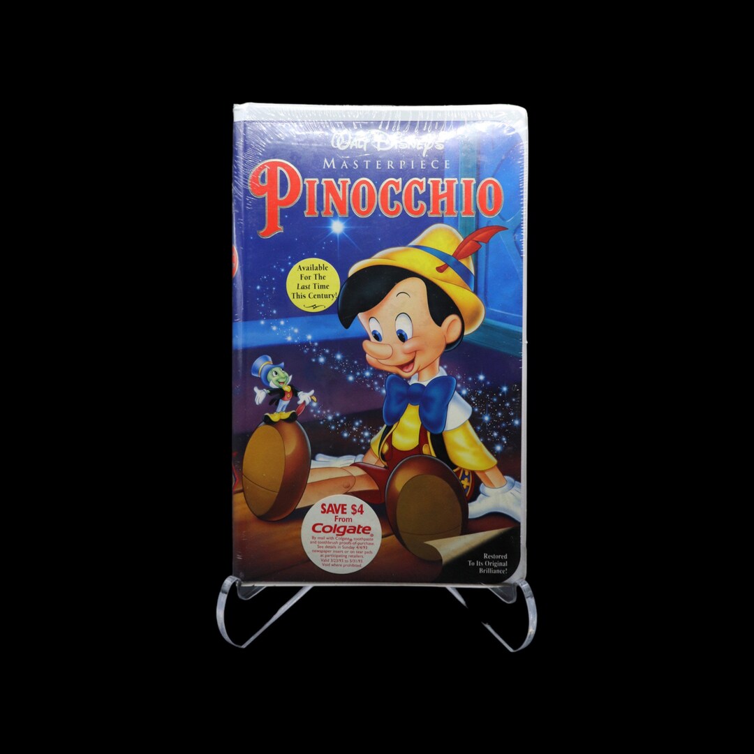 Walt Disney’s Masterpiece Sealed VHS - Pinocchio (tear in Seal / Never ...