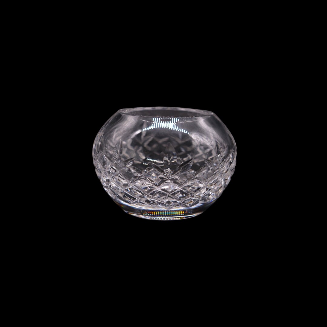 Vintage Lead Crystal Clear Mini Rose Bowl - Etsy
