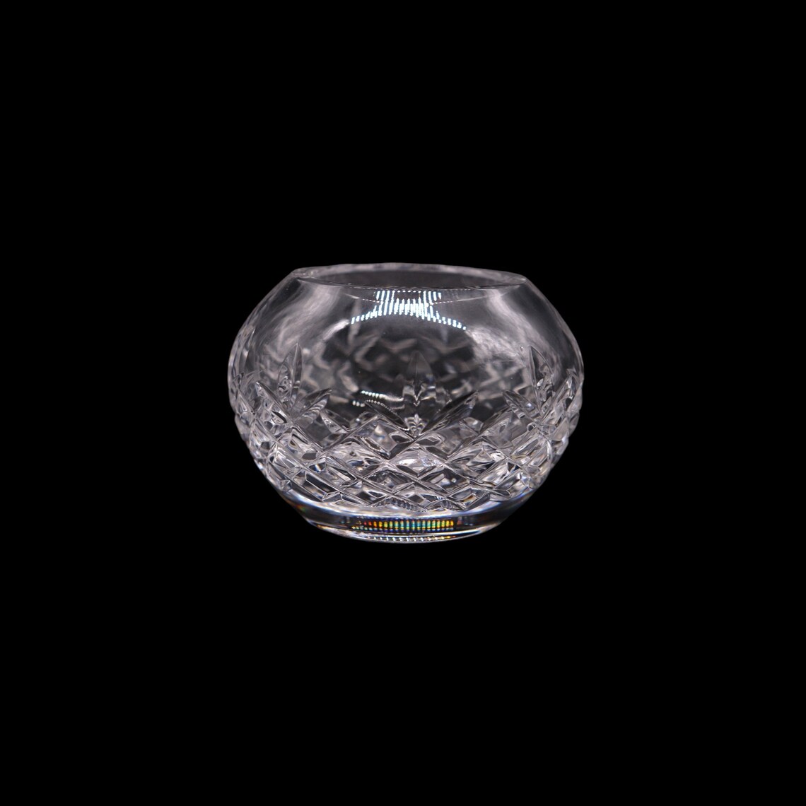 Vintage Lead Crystal Clear Mini Rose Bowl - Etsy