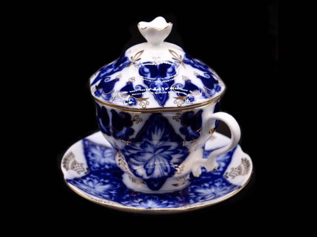 Vintage Nantucket Home Covered Teacup With Saucer - Etsy