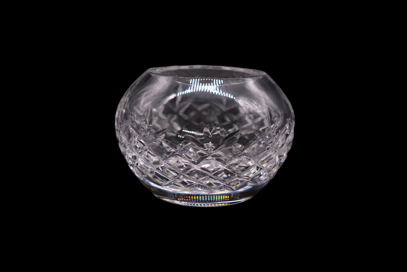 Vintage Lead Crystal Clear Mini Rose Bowl - Etsy