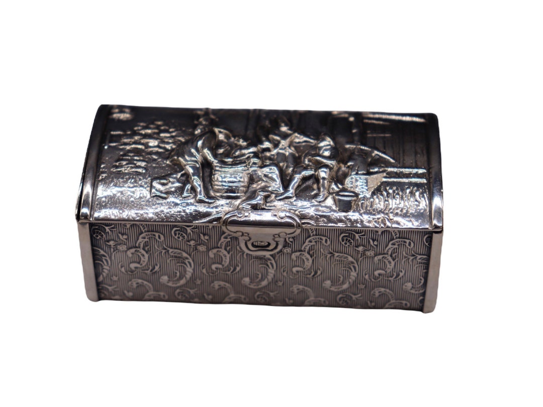 Zilpla 90 Silverplate Trinket Box With Hinged Lid - Etsy