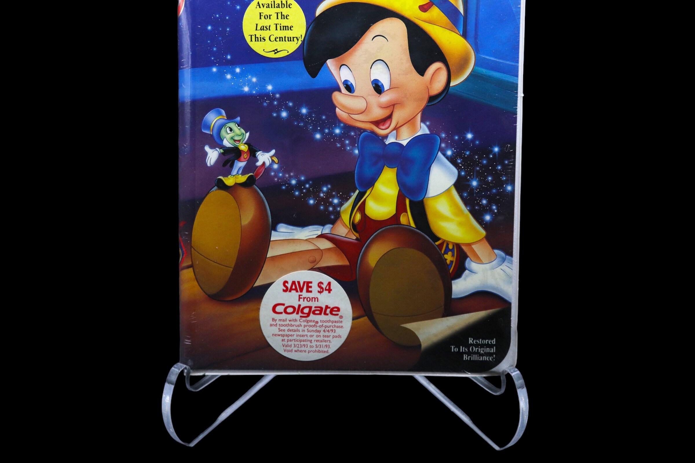 Walt Disneys Masterpiece Sealed VHS Pinocchio tear in Seal - Etsy