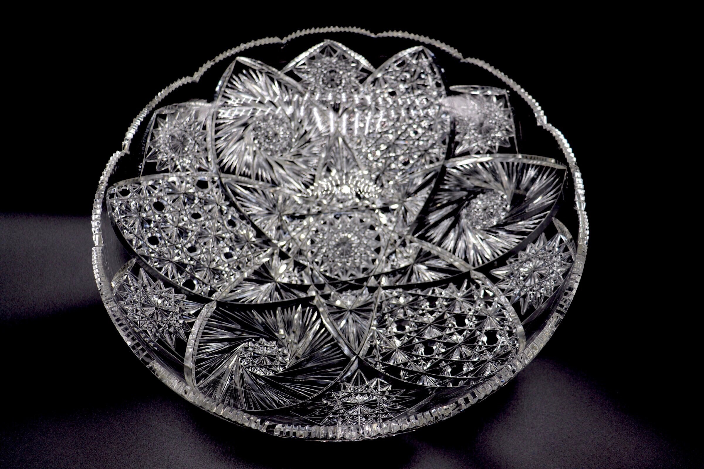 RARE Vintage Turkish Cut Glass Centerpiece - Etsy