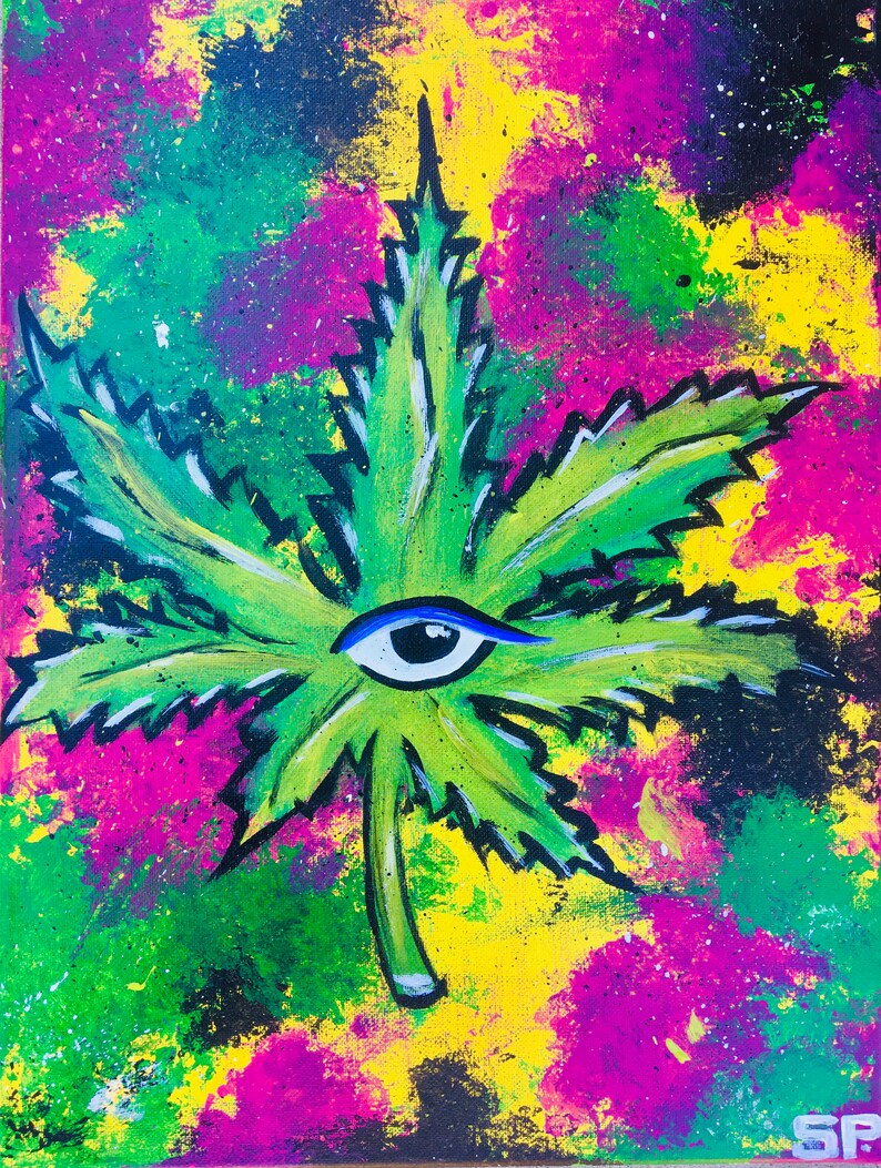 Hiiipower print 4/20 Marijuana Art Ganja Artwork Weed - Etsy