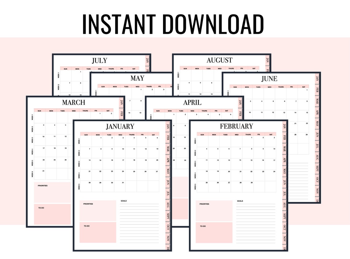 Pink Digital Planner 2024digital Planner 2024ADHD Digital - Etsy