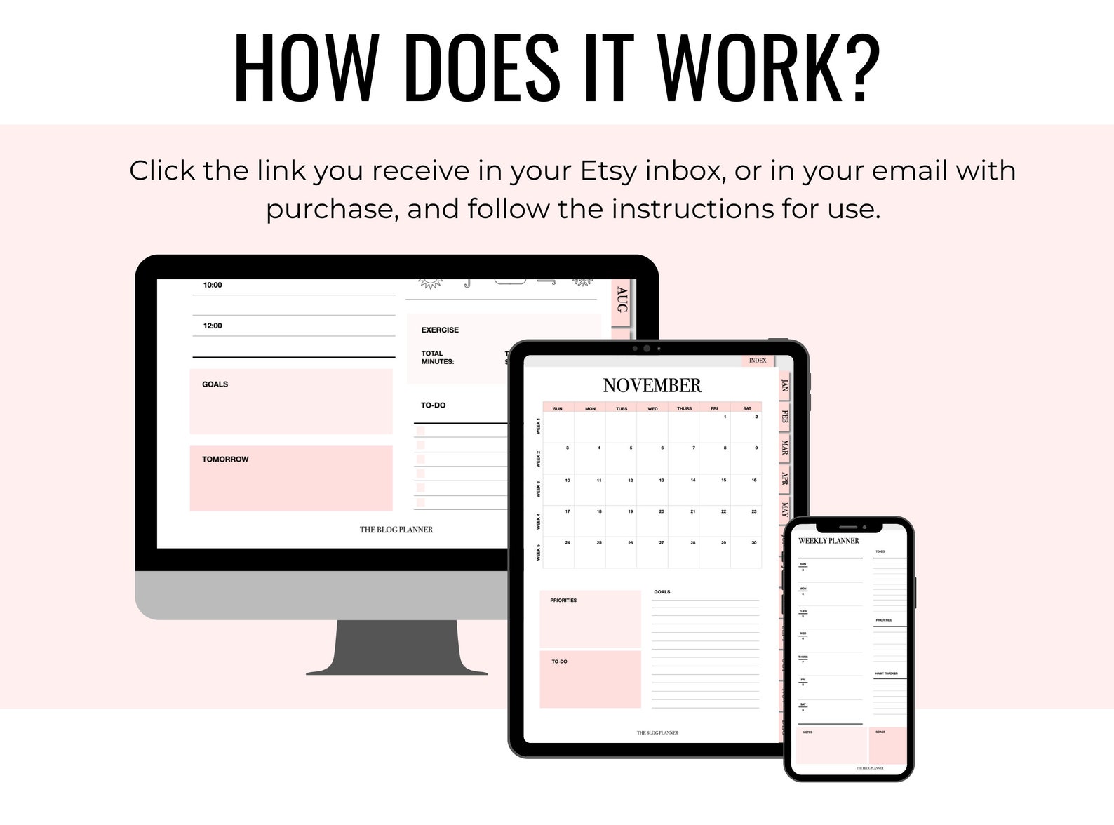Pink Digital Planner 2024digital Planner 2024ADHD Digital - Etsy