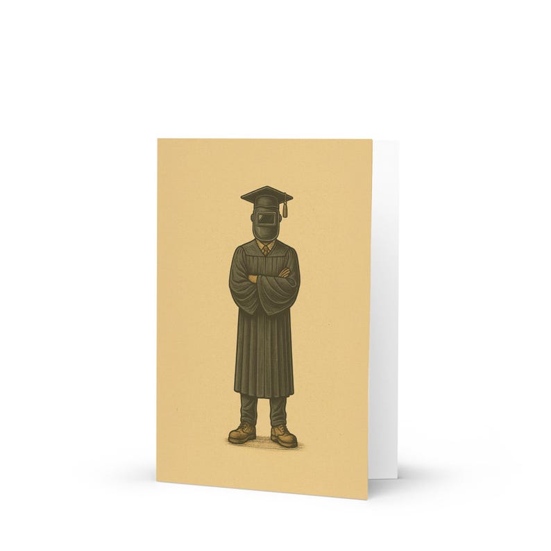 Welding Card | Welding Graduation Card - Retro Print Style Illustration ...