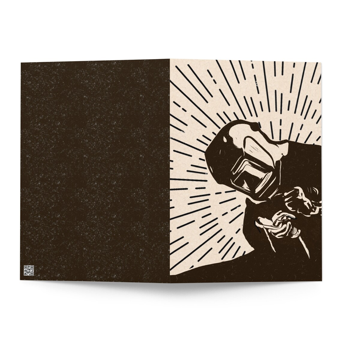 Welding Card | Welding Graduation Card - Woodblock Print Style ...