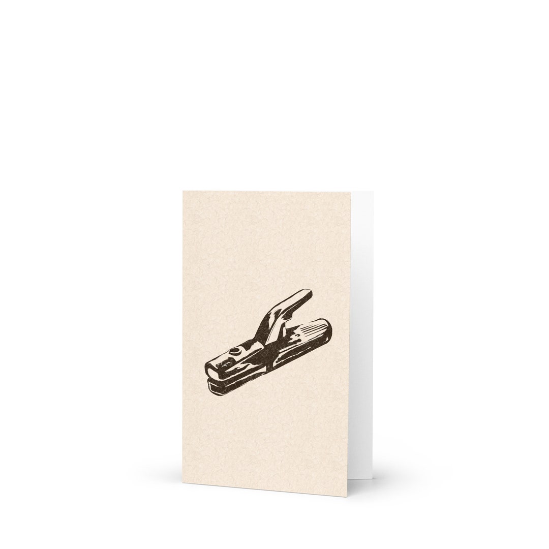 Welding Card Welding Graduation Card Woodblock Print Style Illustration ...