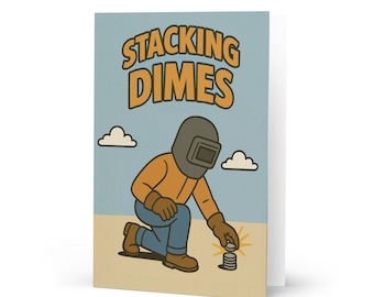 Welding Card | Welding Graduation Card - Retro Print Style Illustration ...