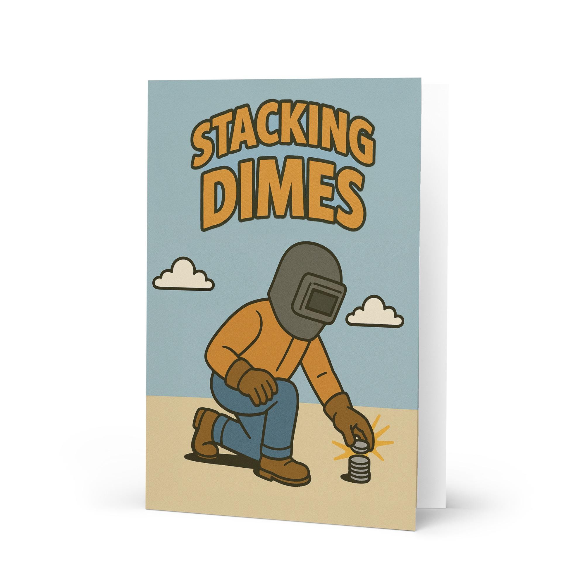 Welding Card | Welding Graduation Card - Retro Print Style Illustration ...