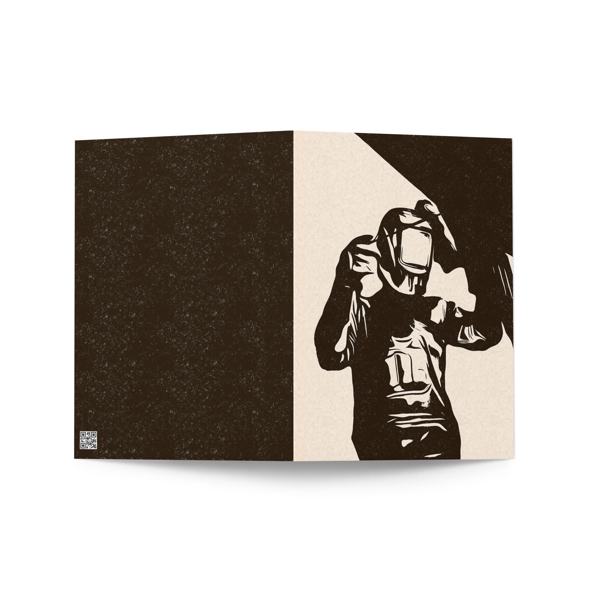 Welding Card Welding Graduation Card Woodblock Print Style Illustration ...