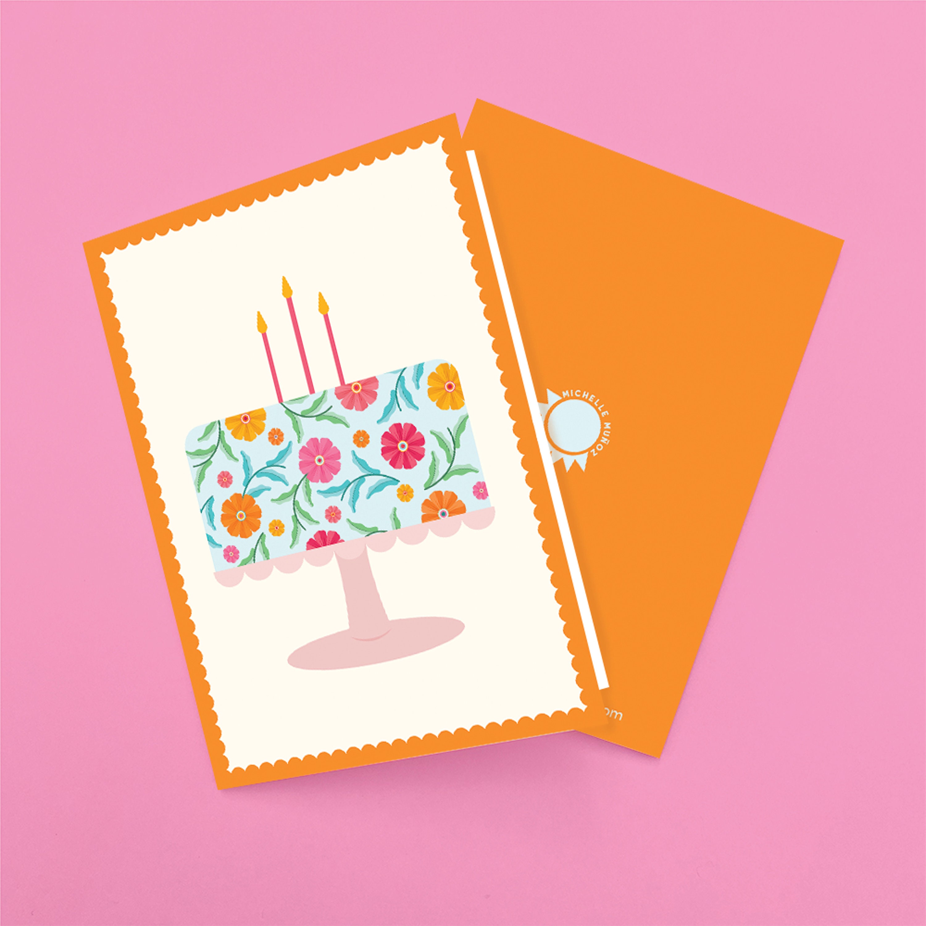 Feliz Cumpleaños Greeting Card Happy Birthday Floral - Etsy