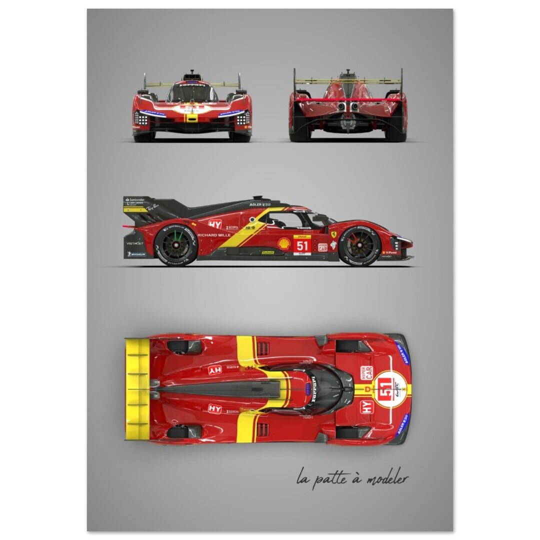 Ferrari 499P on Aluminum Print - Etsy