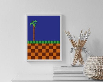 Marble Zone Minimal Print Sonic the Hedgehog Digital Download - Etsy