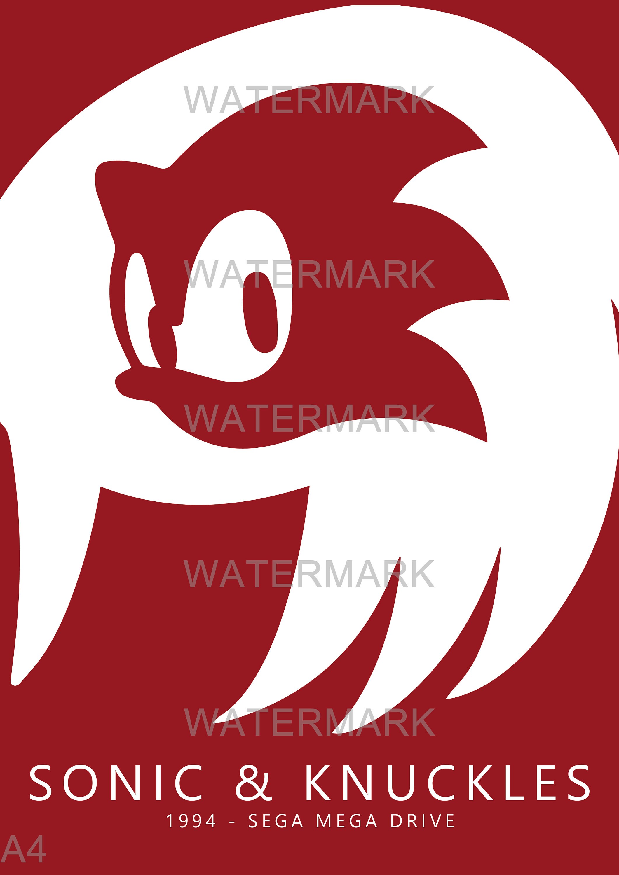 Sonic & Knuckles Minimal Print Digital Download - Etsy