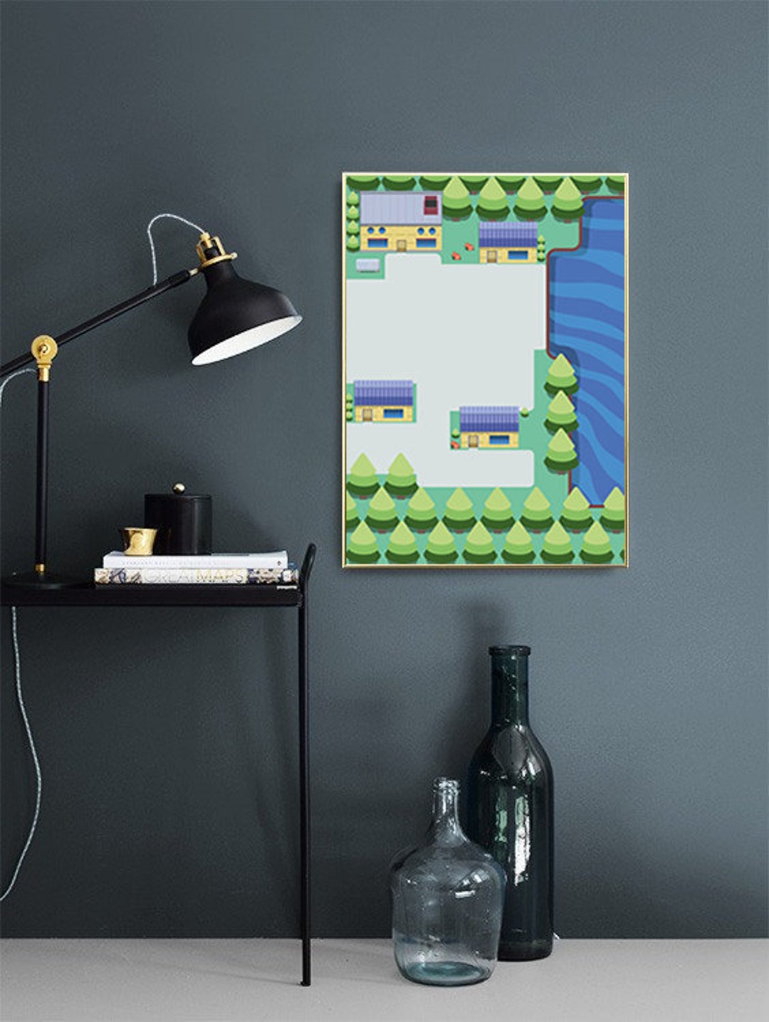 New Bark Town Minimal Print Digital Print Pokémon Multiple Sizes - Etsy