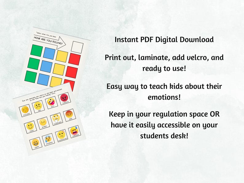 Zones of Regulation Feelings Check In - Etsy