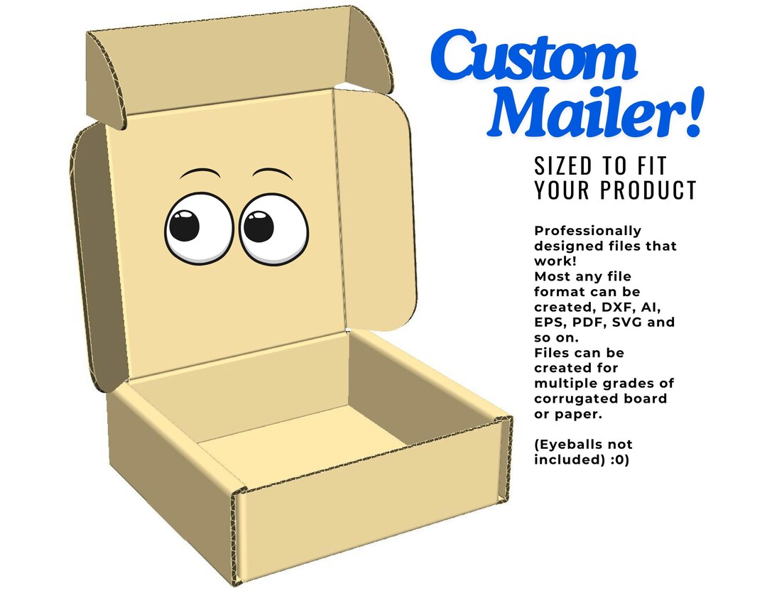 Custom Mailer Box Shipping Box File Laser File DIY Mailer Box - Etsy
