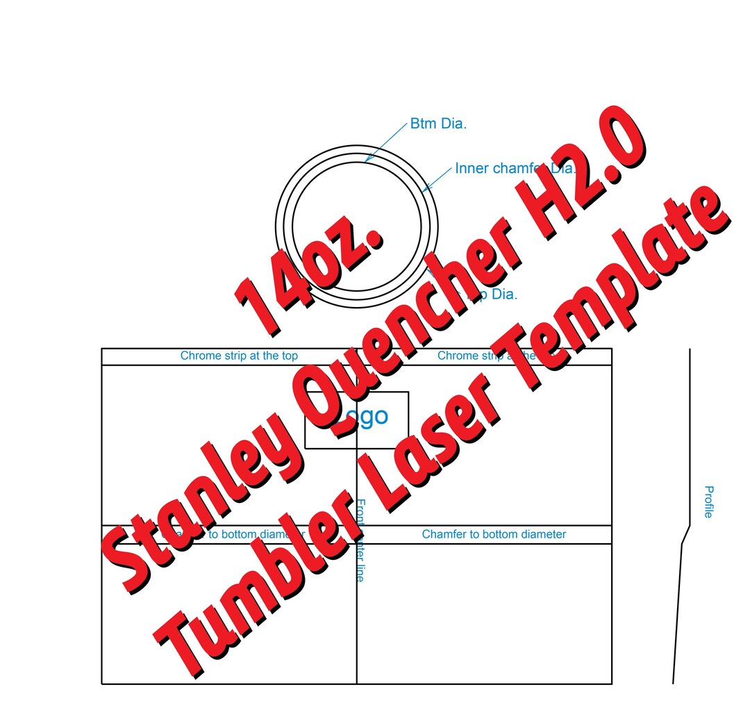 14oz. Kids Stanley Tumbler Laser Template - Etsy