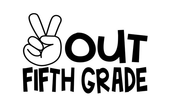 Peace Out Fifth Grade PNG Last Day of School Kids End of | Etsy