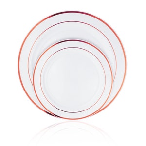 600 Piece Rose Gold Dinnerware Set 200 White and Rose Gold - Etsy