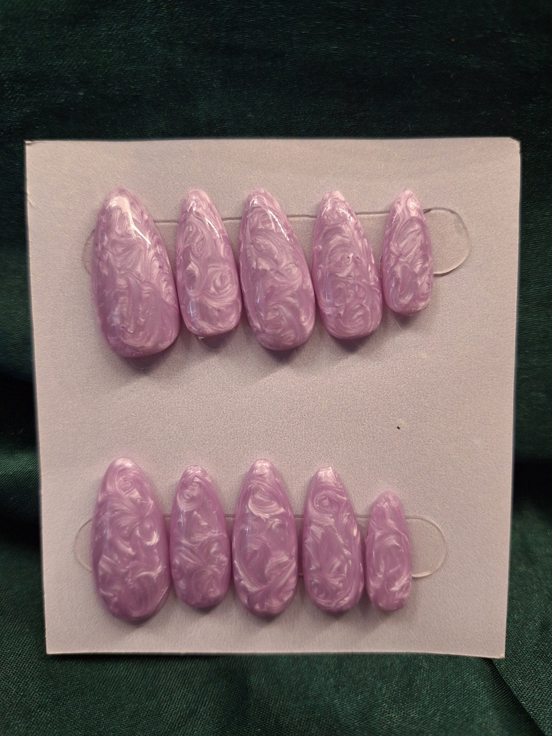 Lilac Swirl Press-on Nails - Etsy
