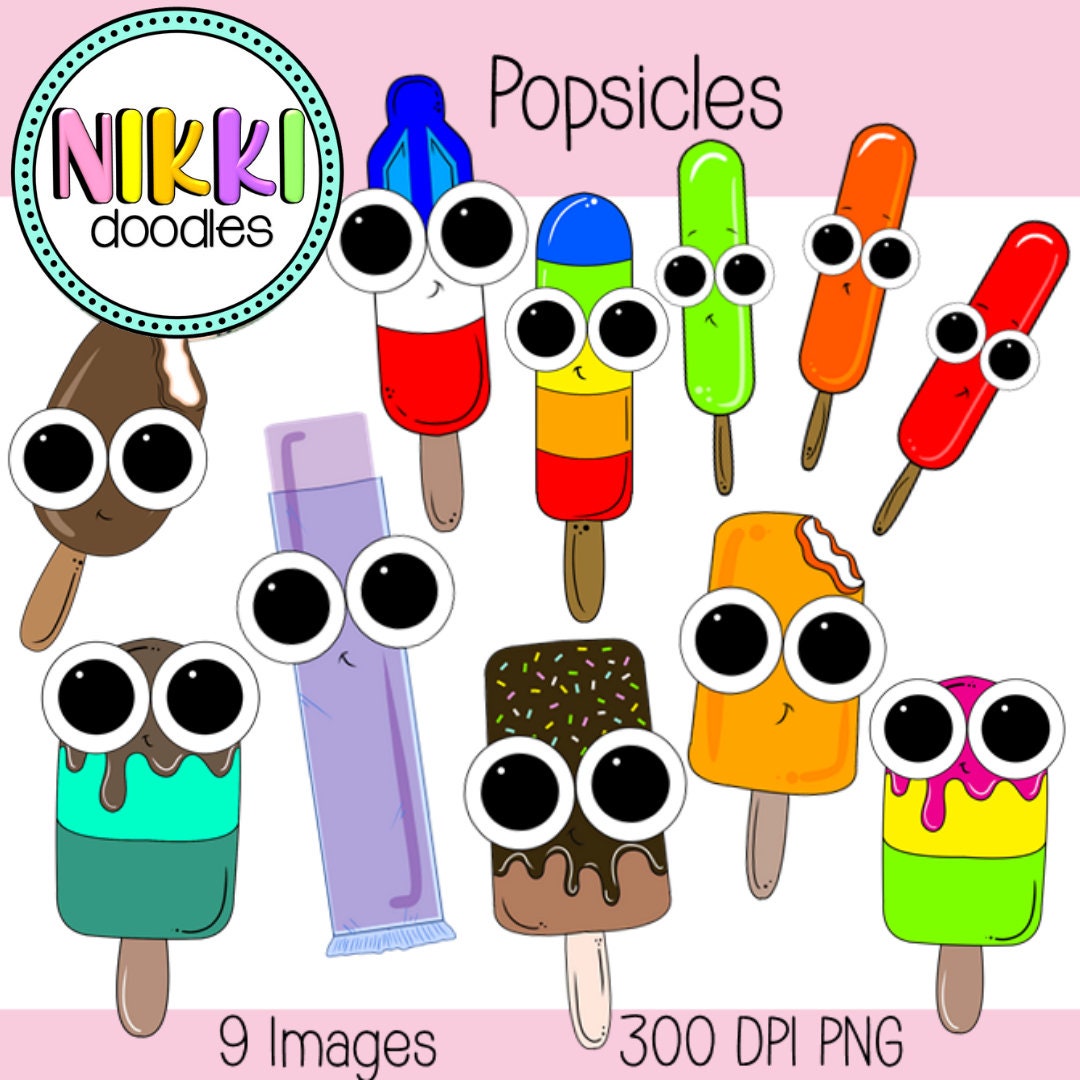 Cute Popsicle Clipart Digital Scrapbook Images Summer Popsicle Ice ...