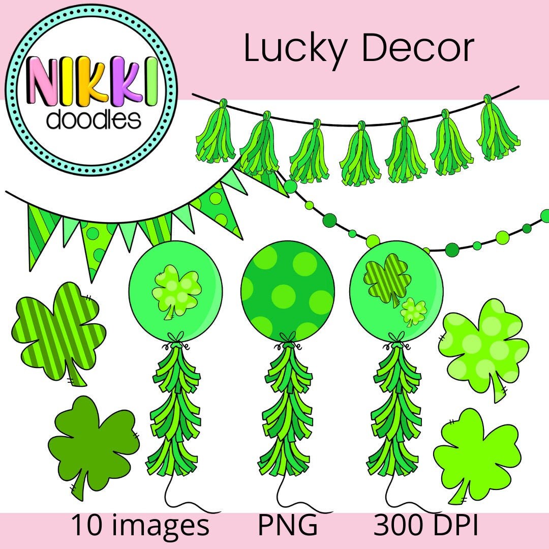 Lucky Decor Clipart | Digital Items - Etsy