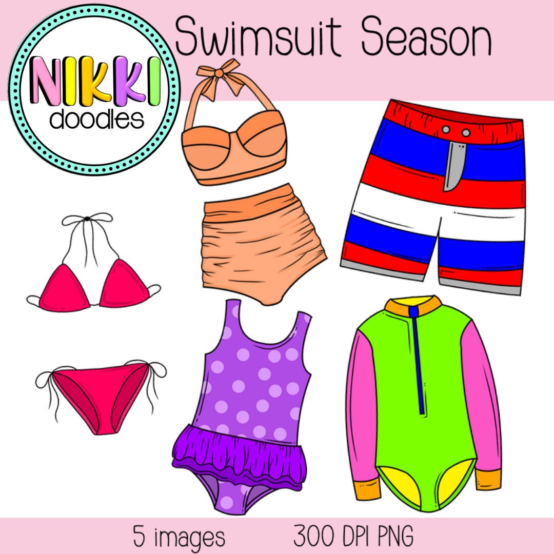 Swimsuit, Bikini, Summer, Beach, Vacation Clip Art - Etsy
