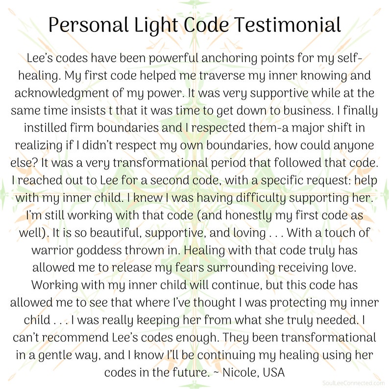Personal Light Code - Etsy