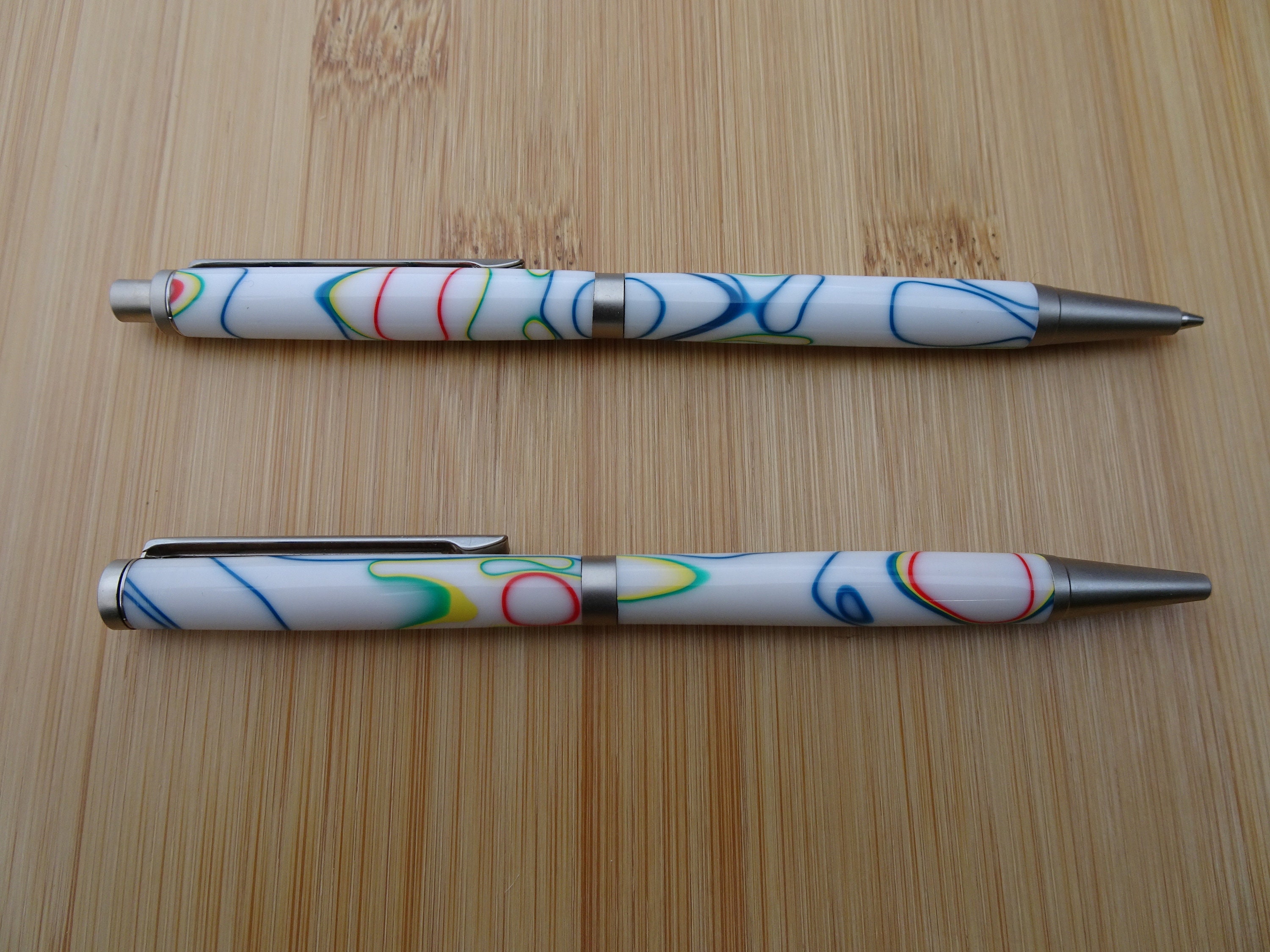 Rainbow Swirl Pen/pencil Set - Etsy