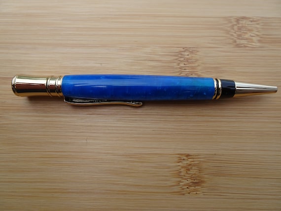 Iridescent Sky Blue / Royal Blue Executive Pen | Etsy