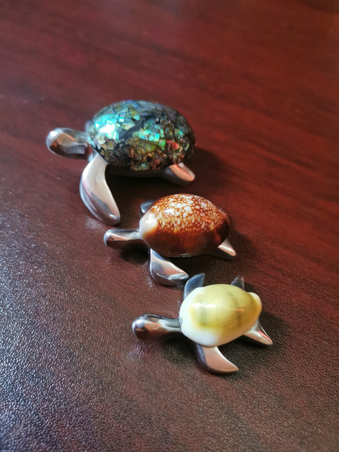 Mini Sea Turtle Shell Figurine, Turtle Home Decor, Miniature Turtles ...