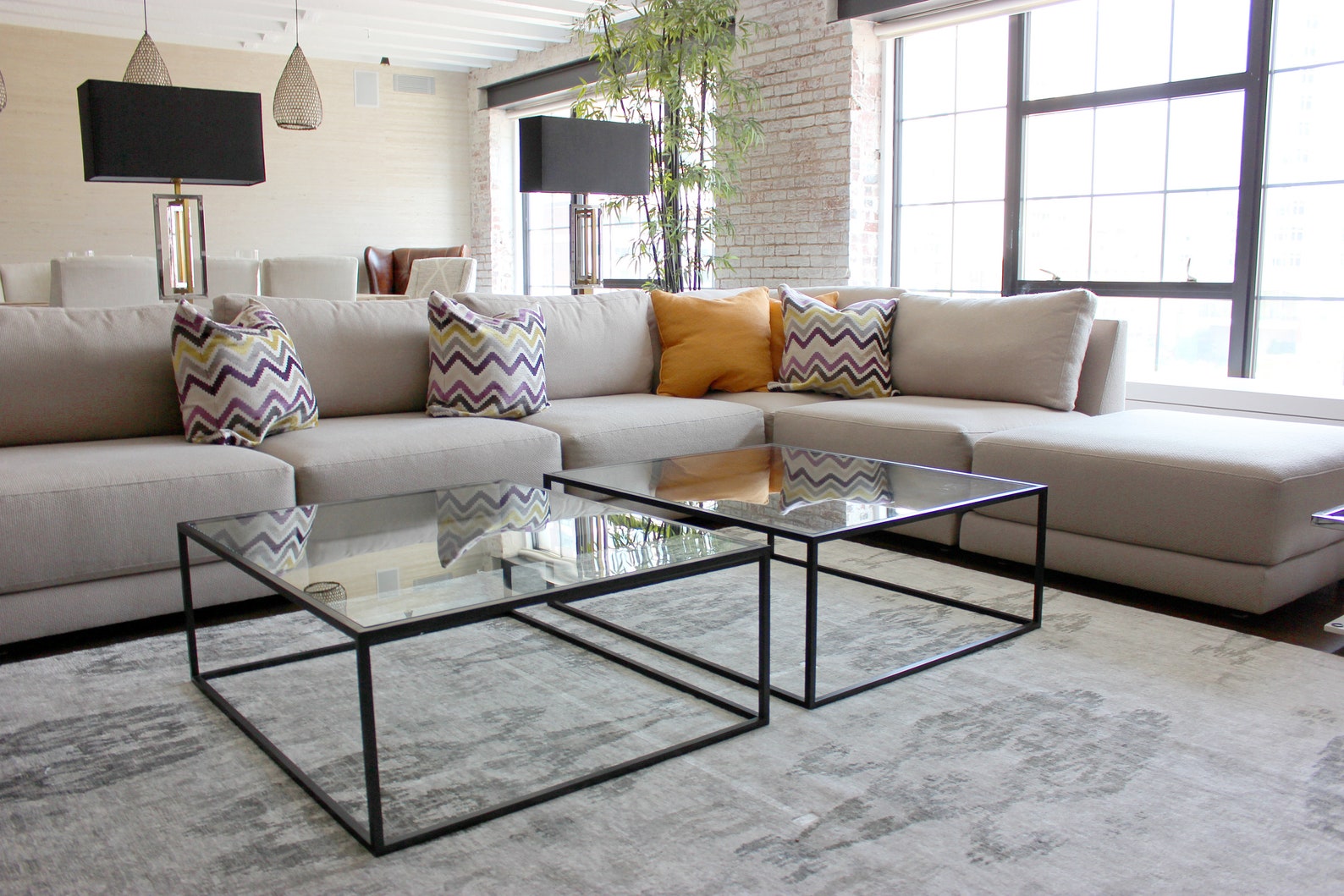 Metal and Glass Coffee Table, Minimal Coffee Table, Steel End Table ...