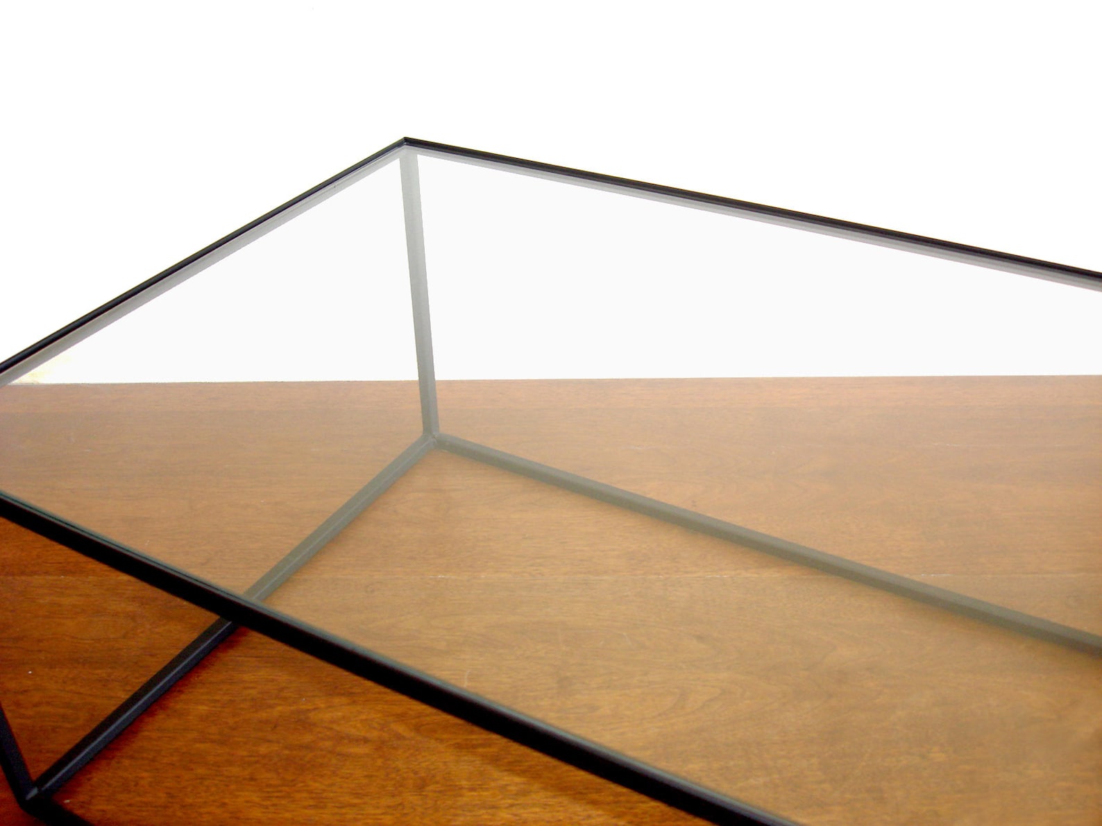 Metal and Glass Coffee Table Minimal Coffee Table Steel End - Etsy
