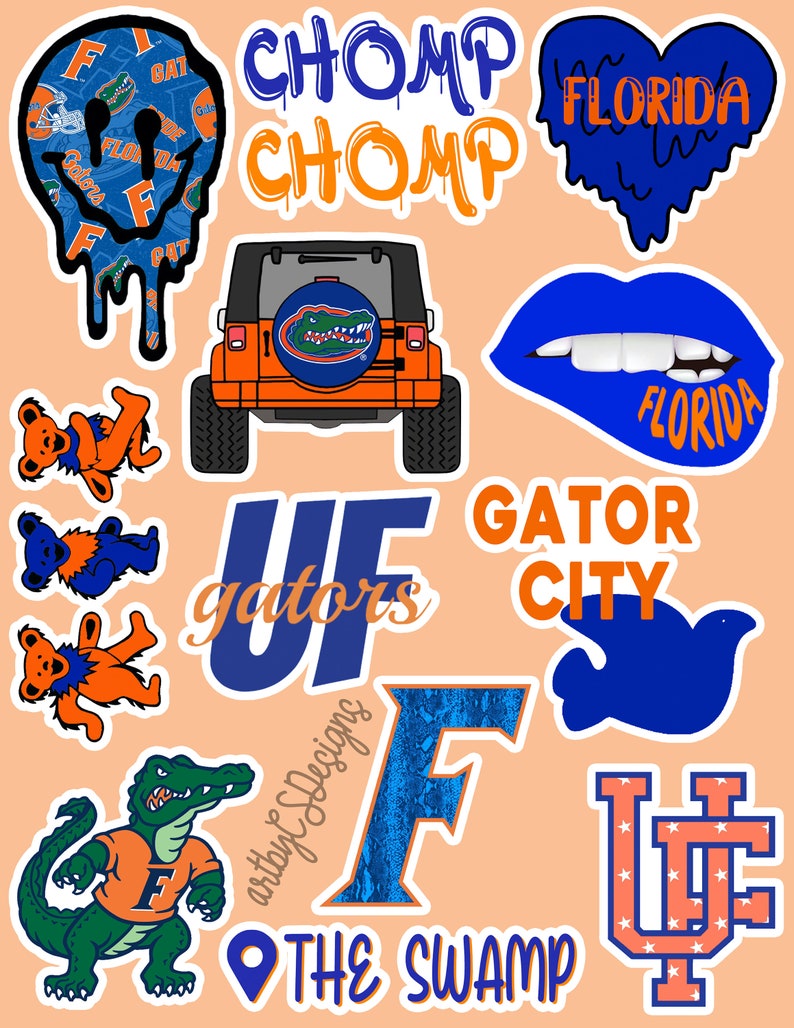 University of Florida Sticker Pack - Etsy
