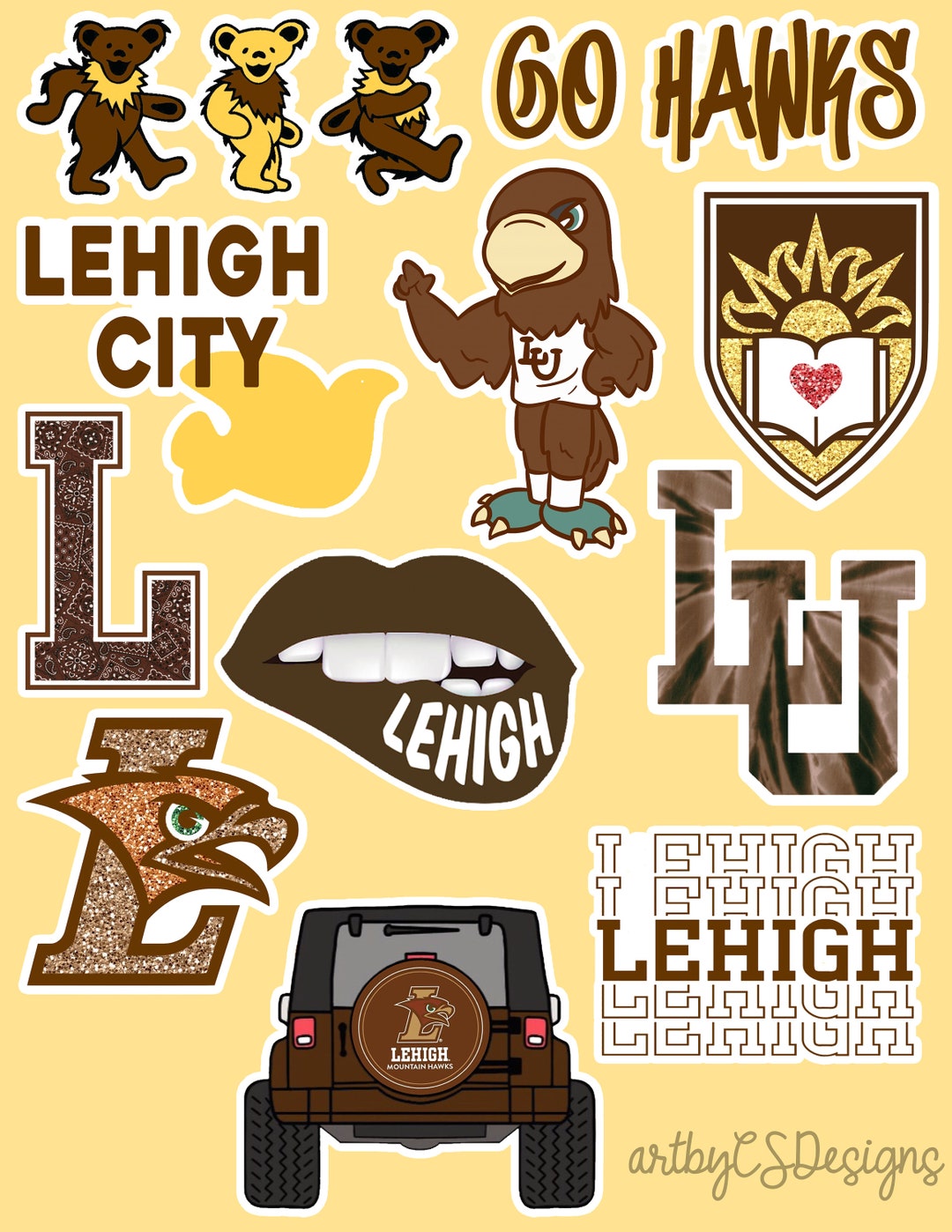 Lehigh University Sticker Pack - Etsy