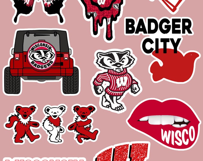 University of Wisconsin Sticker Pack - Etsy