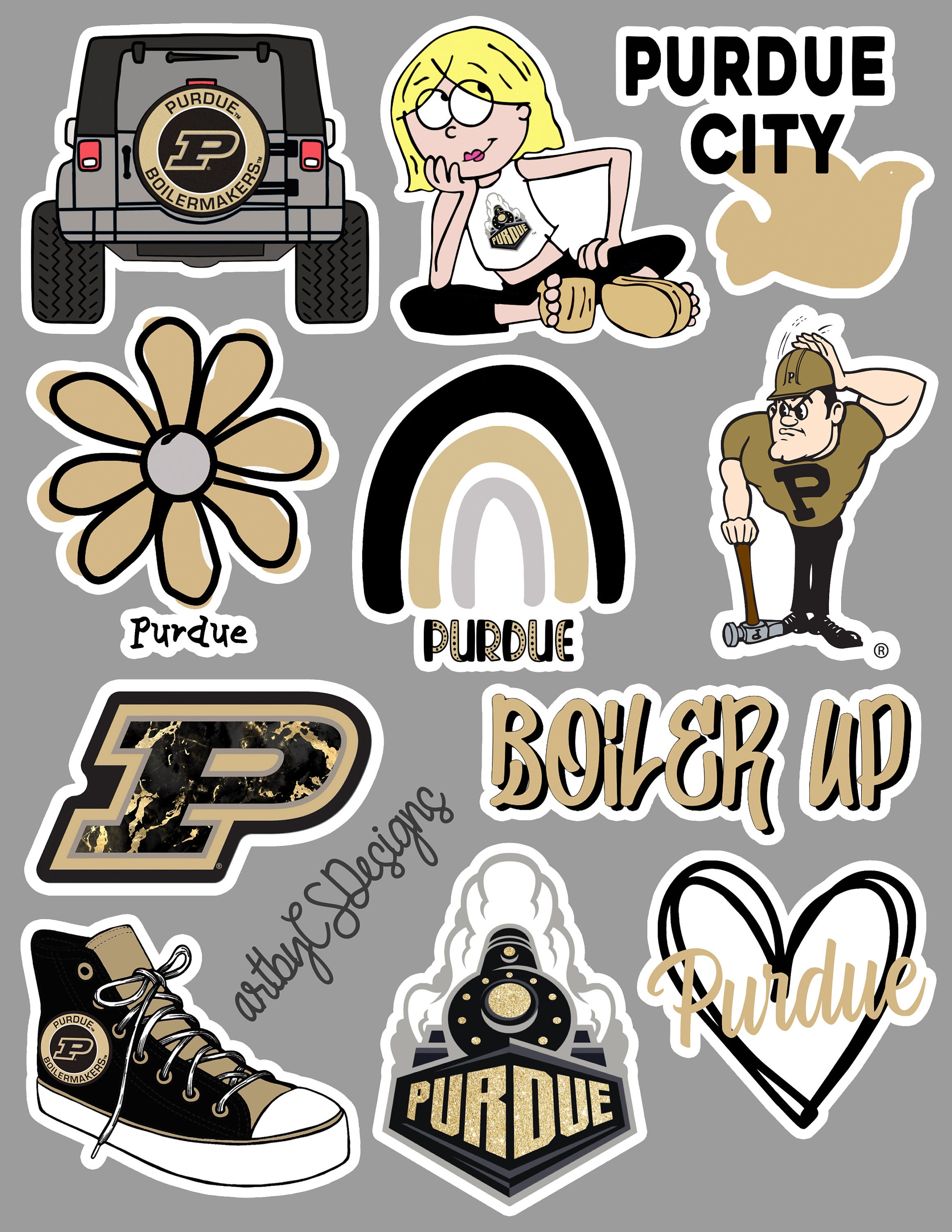 Purdue Sticker Pack - Etsy